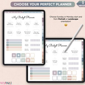 Digital Budget Planner neutrals, Digital Finance Planner, Paycheck ...