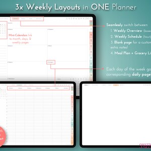 ALL-IN-ONE Digital Student Planner coral 2022-2023 Academic - Etsy