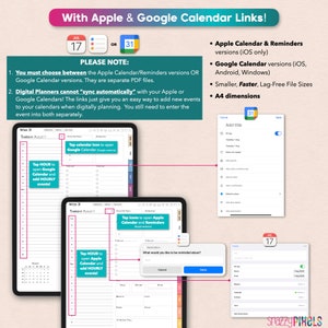 Digital Student Planner DATED 2024-2025 portrait Academic Planner ...