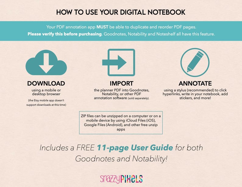 5 Digital Notebooks (candy), 24 Tabs for Goodnotes Notability, Digital ...
