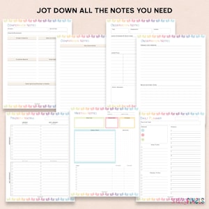 Teacher Planner Printable (rainbow), Undated Teaching Binder, Lesson ...