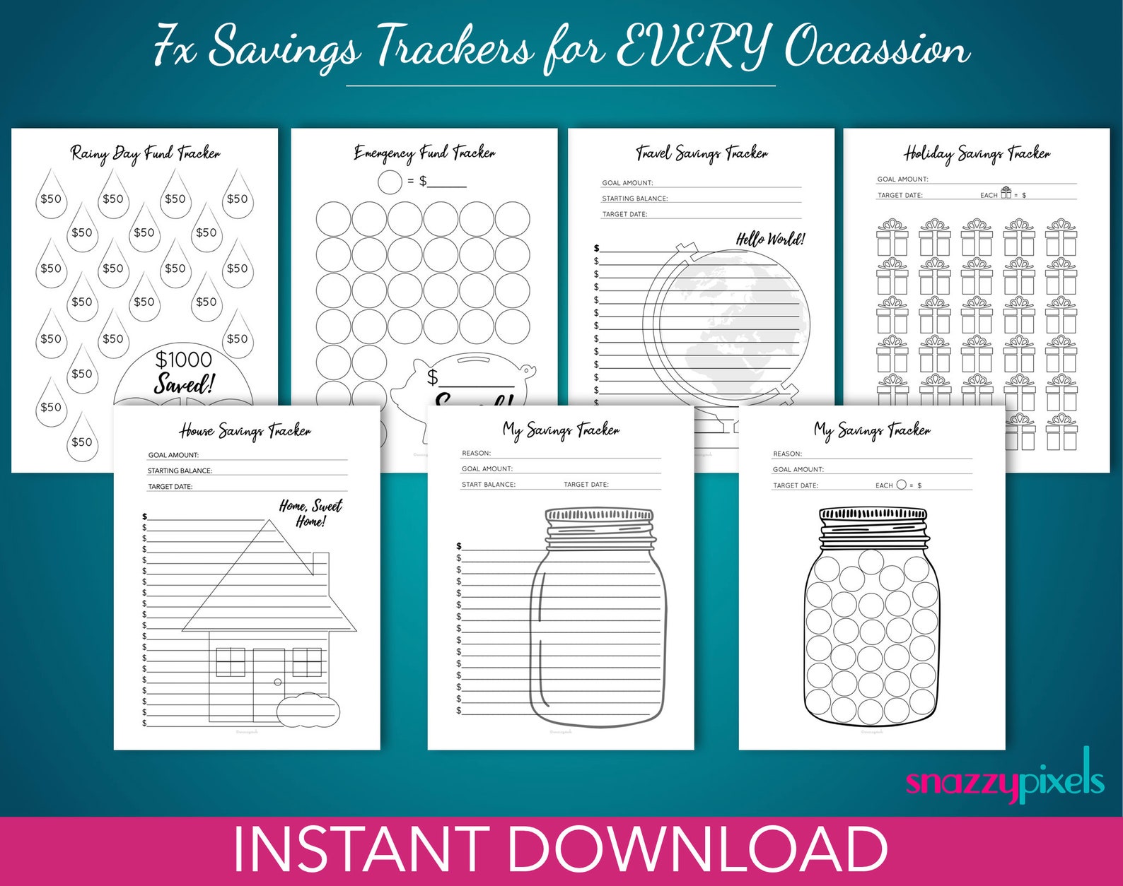 Budget Planner Printable PDF minimalist Finance Planner - Etsy