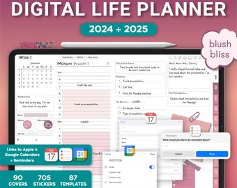 2024 Digital Daily Planner, Dated Life Planner for Goodnotes Notability ...