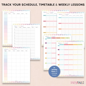 Teacher Planner Printable (rainbow), Undated Teaching Binder, Lesson ...