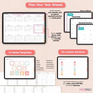 ALL-IN-ONE Digital Student Planner coral, 2023-2024 Academic Planner ...