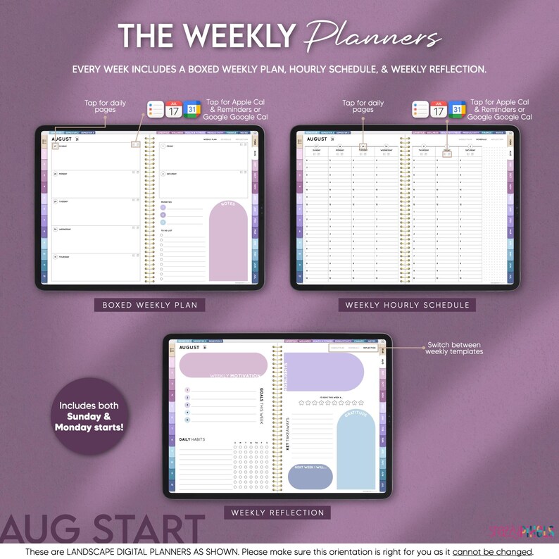 Digital Student Planner AUGUST 2025 DATED All-in-one, Digital Academic ...