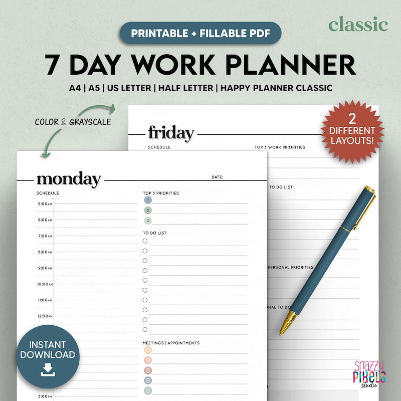 Daily Undated Daily - Etsy Canada