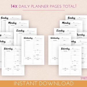 Productivity Planner Printable PDF B&W, Daily Weekly Monthly Planner ...