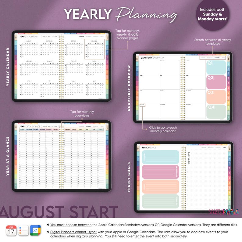 Digital Student Planner AUGUST 2025 DATED All-in-one, Digital Academic ...