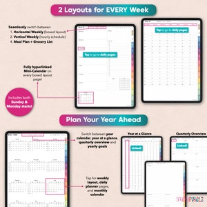 Digital Student Planner DATED 2024-2025 portrait Academic Planner ...