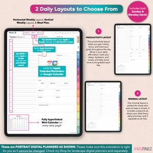 Digital Student Planner DATED 2024-2025 portrait Academic Planner ...