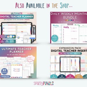 Teacher Planner Printable (cool Blossom), Undated Teaching Binder ...