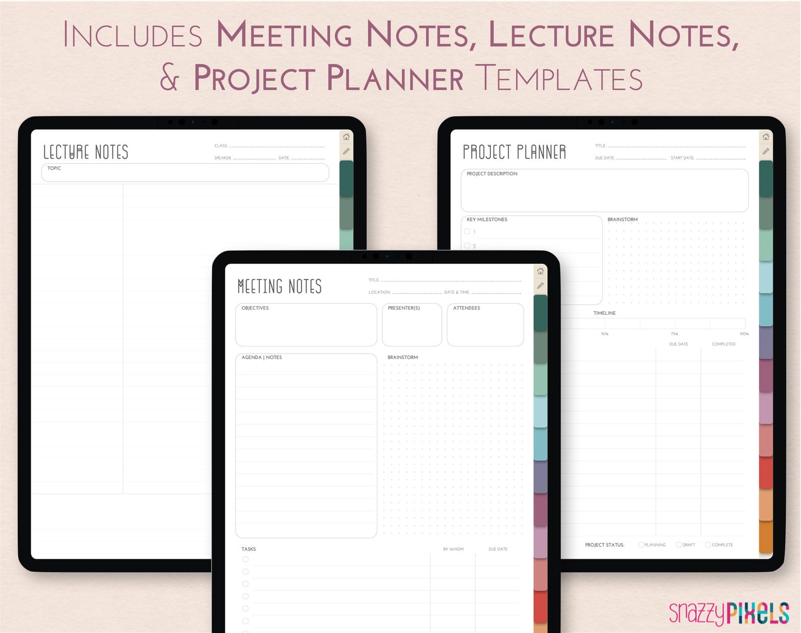 5 Digital Notebooks boho 12 Tabs for Goodnotes Notability - Etsy