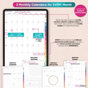 Digital Student Planner DATED 2024-2025 portrait Academic Planner ...