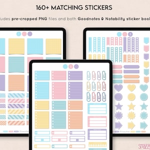 5 Digital Notebooks (candy), 5 Tabs for Goodnotes Notability, Digital ...