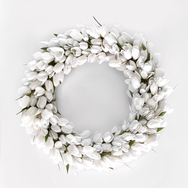 White Wreath - Etsy