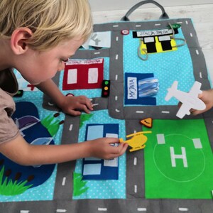 Car Play Mat, Toy Car Mat, Road Mat, Car Playmate, Felt Play Mat, Felt ...