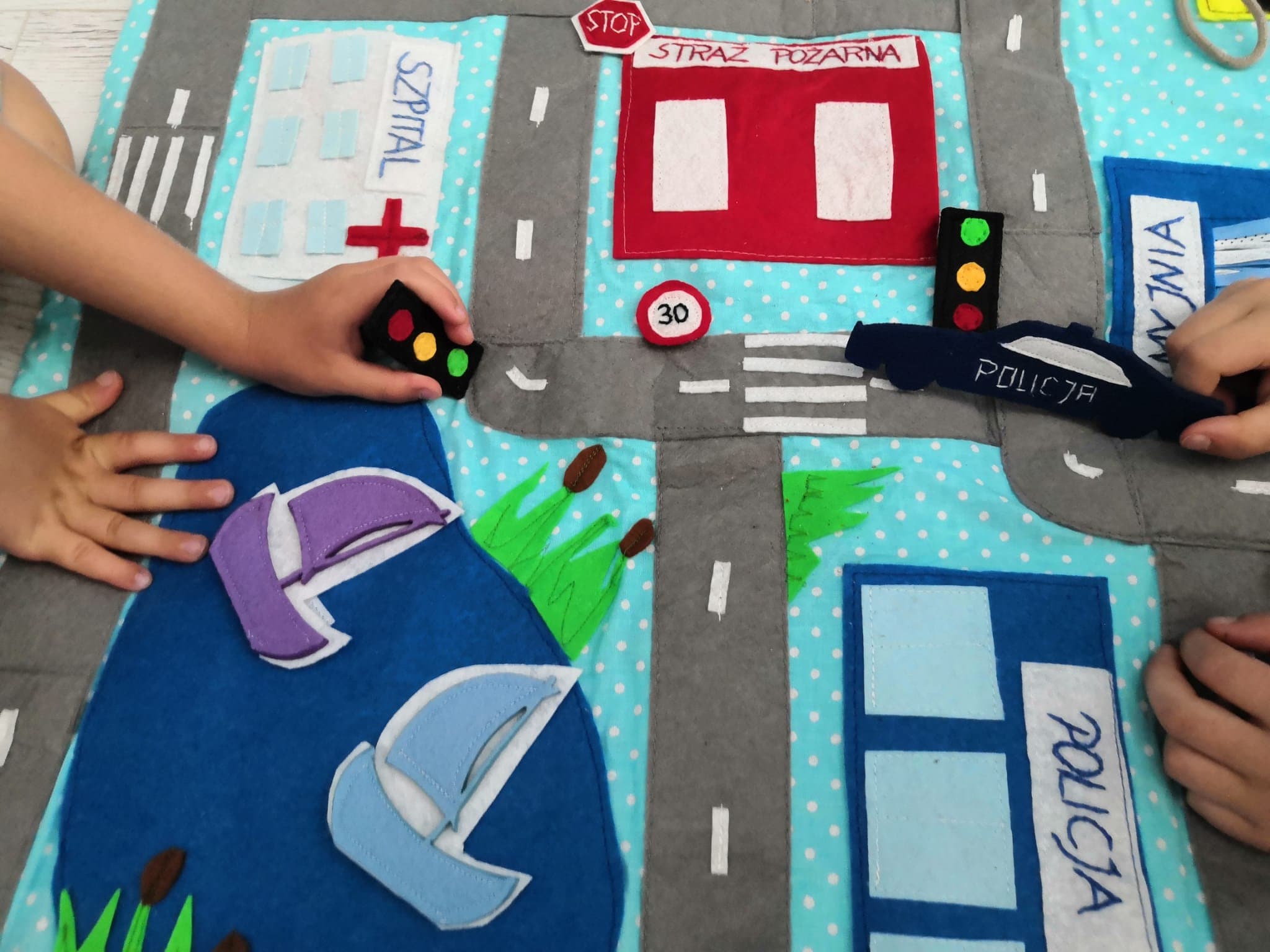 Car play mat toy car mat road mat car playmate felt play | Etsy