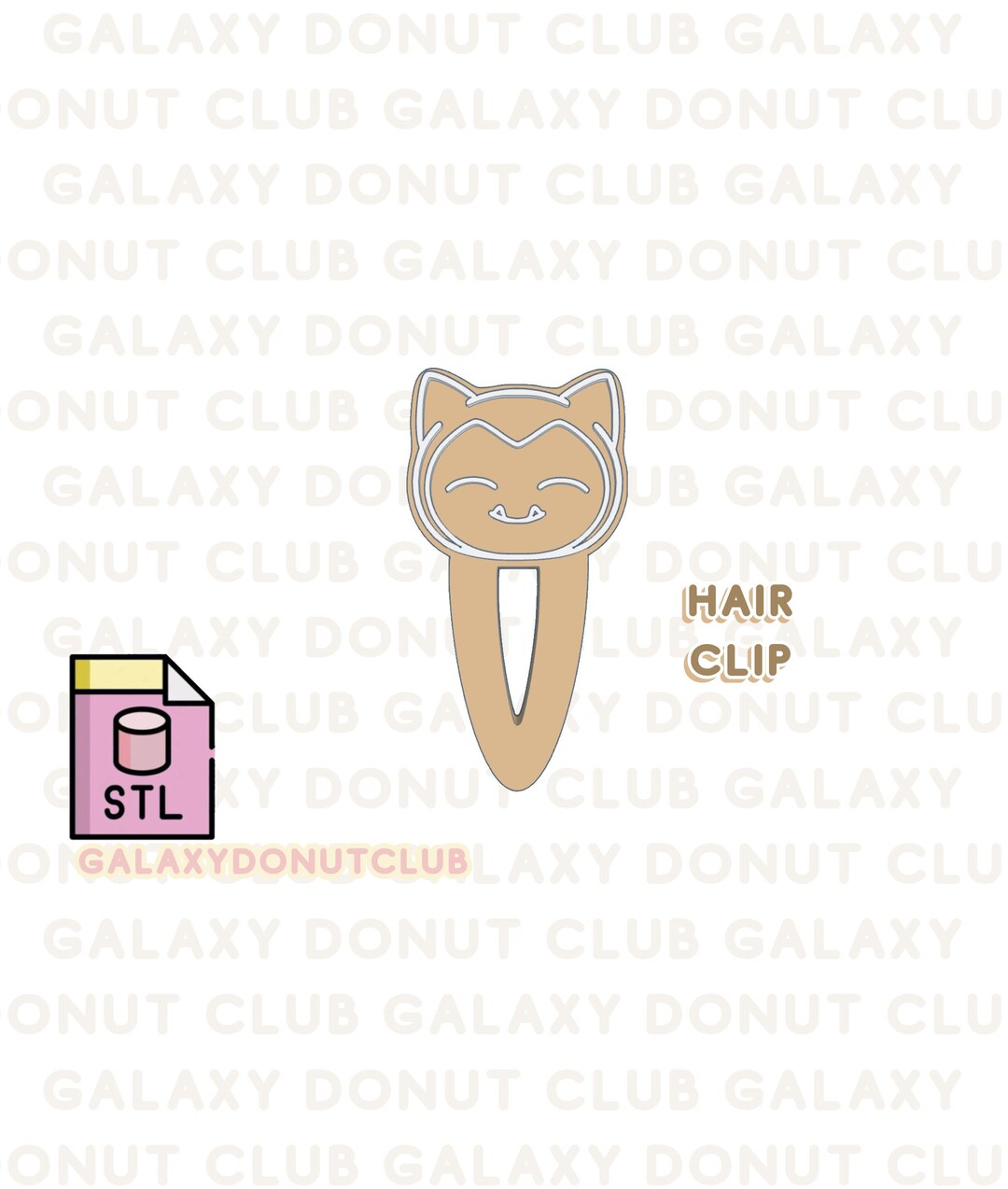 Kawaii Poke Character Hair Clip Digital Design Stl for 3d Printing ...