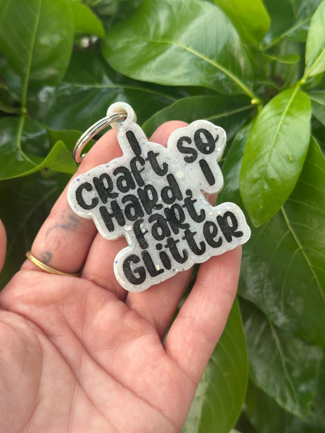 EXCLUSIVE DESIGN : I Craft so Hard, I Fart Glitter™ Keychain Clear ...
