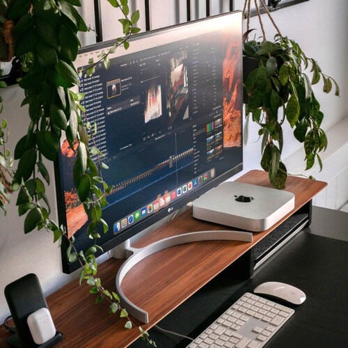 Monitor Stand Desk Shelf Monitor Riser Wood Monitor - Etsy Australia