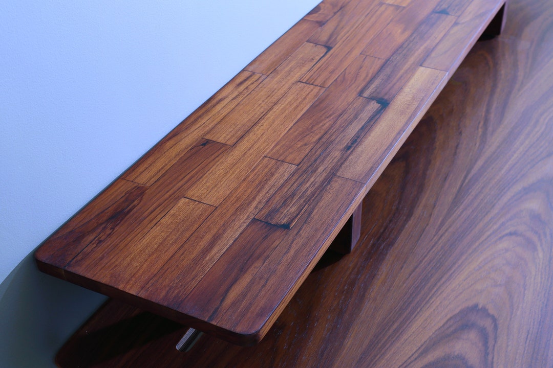 Deskvue Deskshelf Solidwood Monitor Stand Ikea Karlby Styled Dual ...