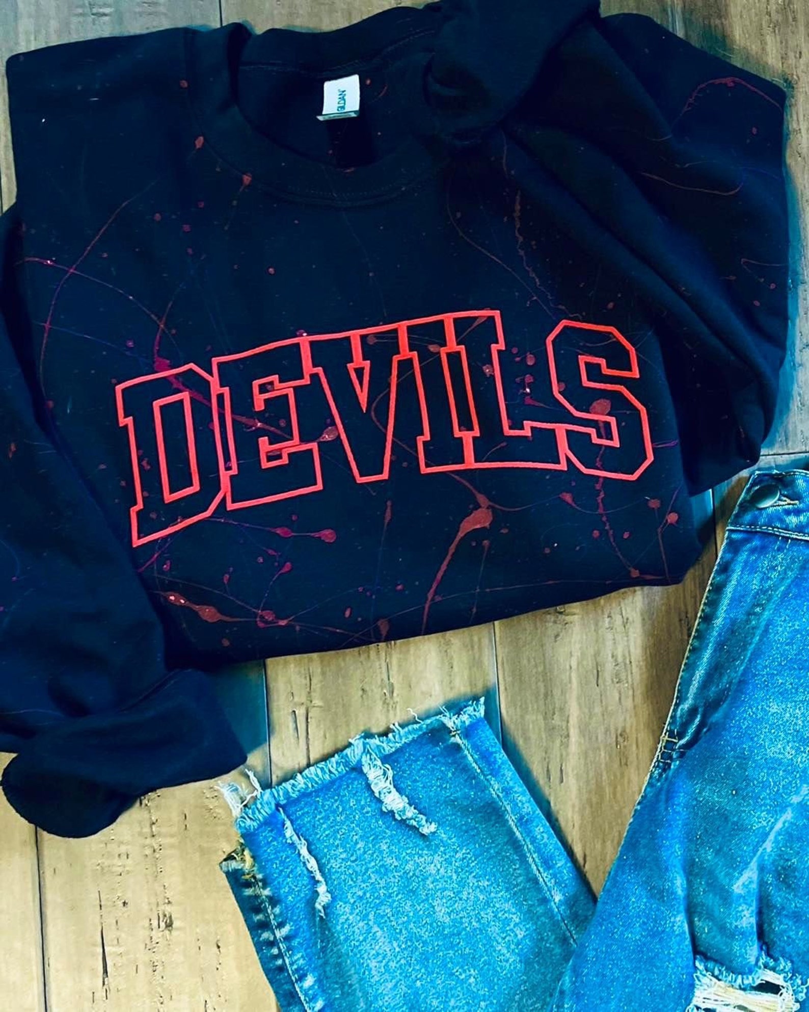 School Spirit Splatter Sweatshirts - Etsy