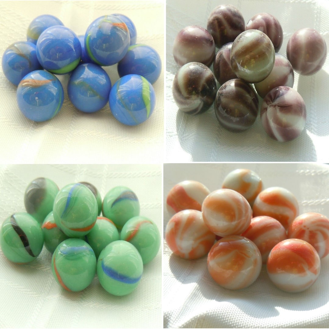 10 Swirl Pattern Marbles, Toy Marbles, Marble Games, Craft Marbles ...