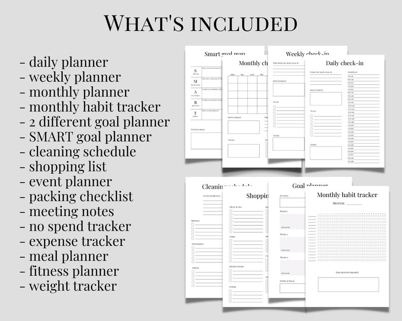 Printable ADHD Planner Pdf & Png Adhd Planner for Adults Printable Life ...