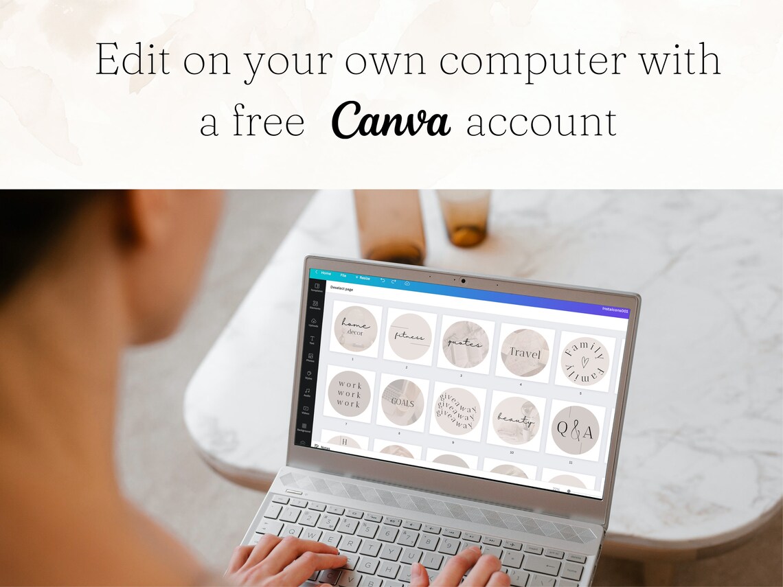 Aesthetic Instagram Cover Icon Set | Minimalist Canva Instagram ...