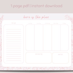 Printable Weekly Planner | Landscape Weekly Planner A4 | Boho Weekly ...