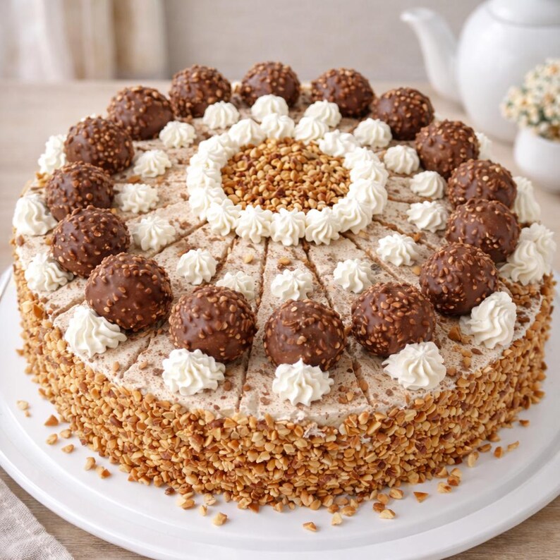 Ferrero Rocher Torte Rezept |Englisch and German| Instant Download PDF ...