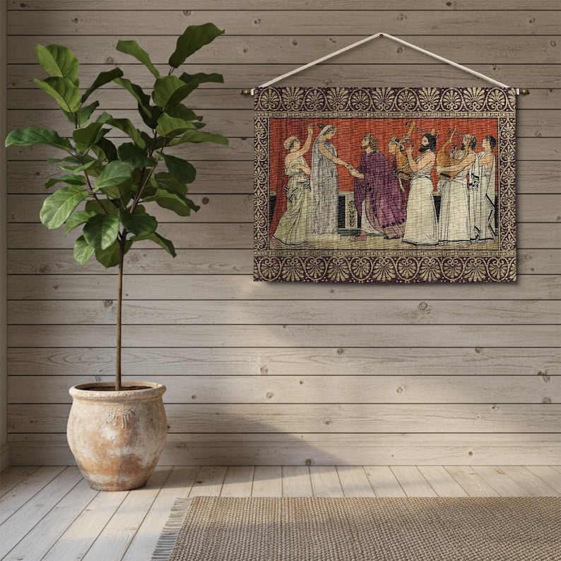Ancient Greek Mythology Woven Tapestry Wall Art: Hellenistic Decor - Etsy