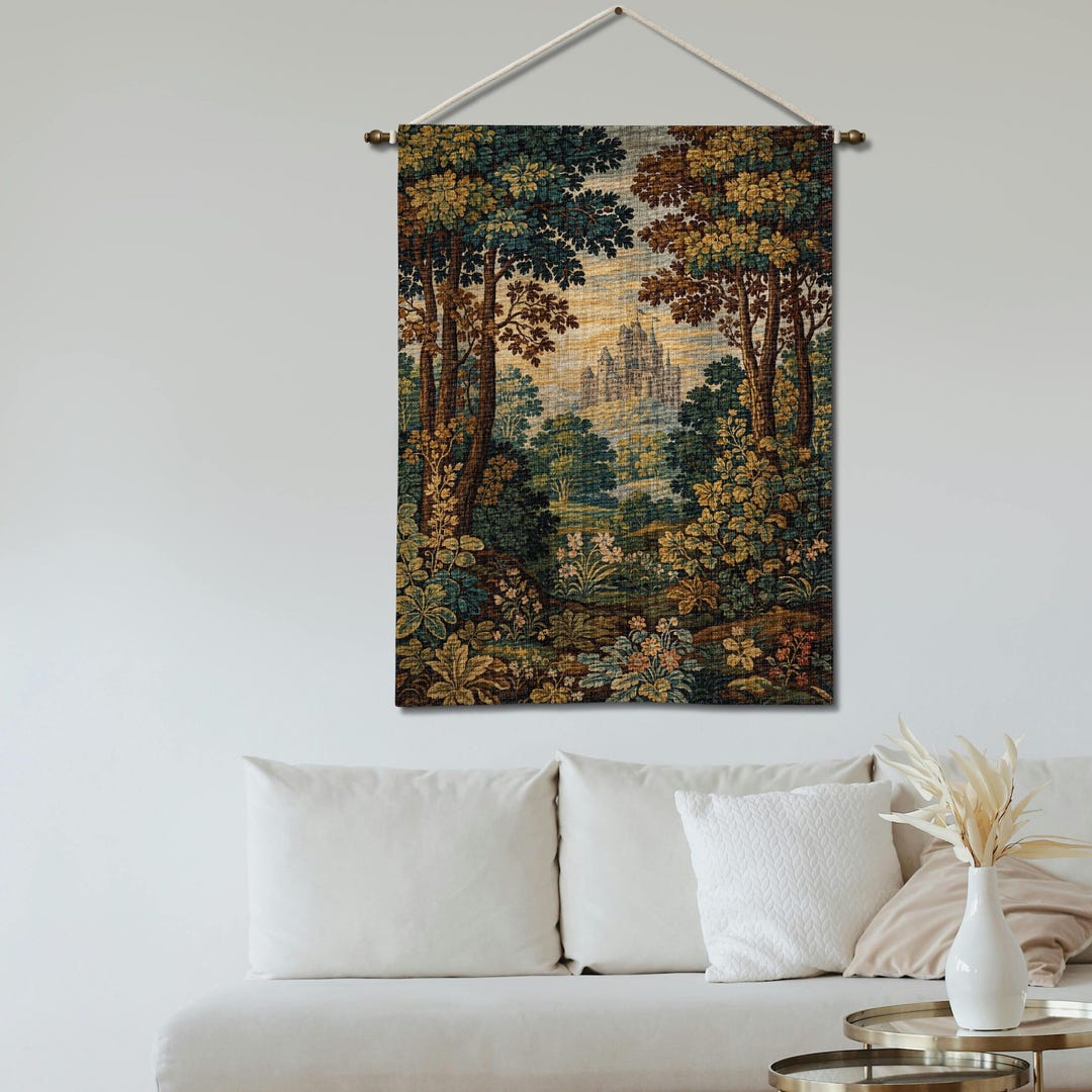 Castle Tapestry: Medieval Fantasy Woven Wall Art (26