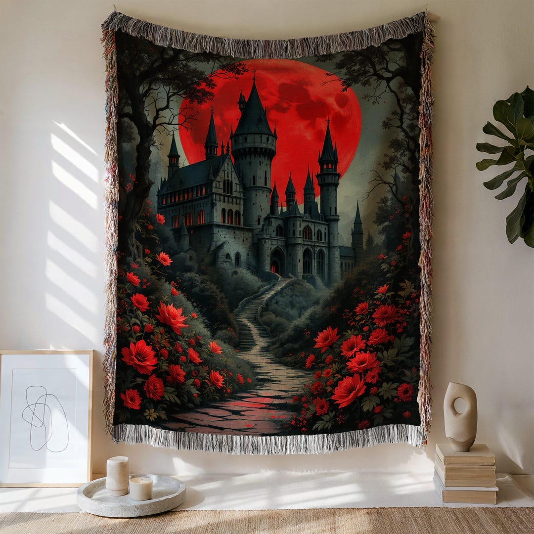 Castlecore Wall Art, Medieval Tapestry, Whimsigoth Castle Decor, Large ...