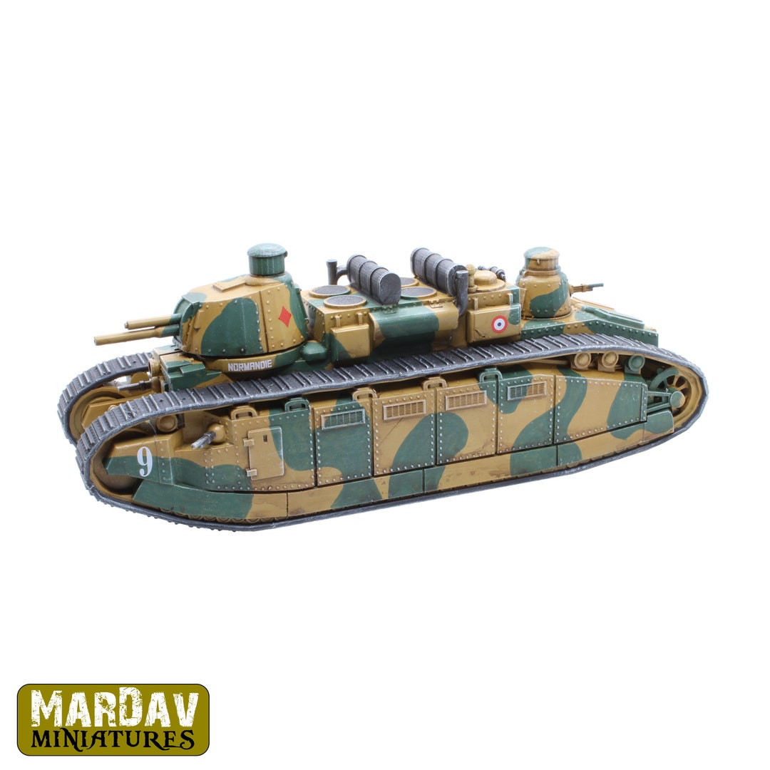 Char super lourd Français Char 2C, Seconde Guerre mondiale, 28mm & 20mm ...