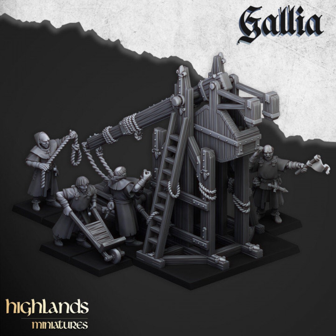 Gallia Trebuchet, Fantasy, 28mm/32mm 3D Resin Printed for Wargaming ...