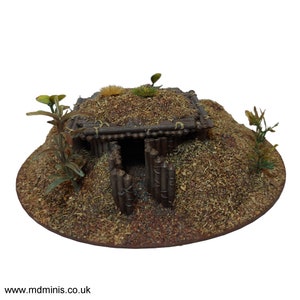 Log Bunker large, World War Two, 28mm/20mm/15mm 1/56, 1/72, 1/100 3D ...