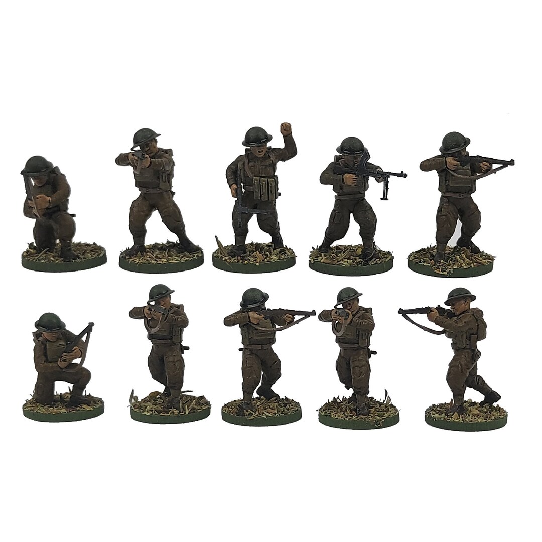 British Infantry Squad, World War Two, 28mm/20mm 1/56, 1/72 3D Resin ...
