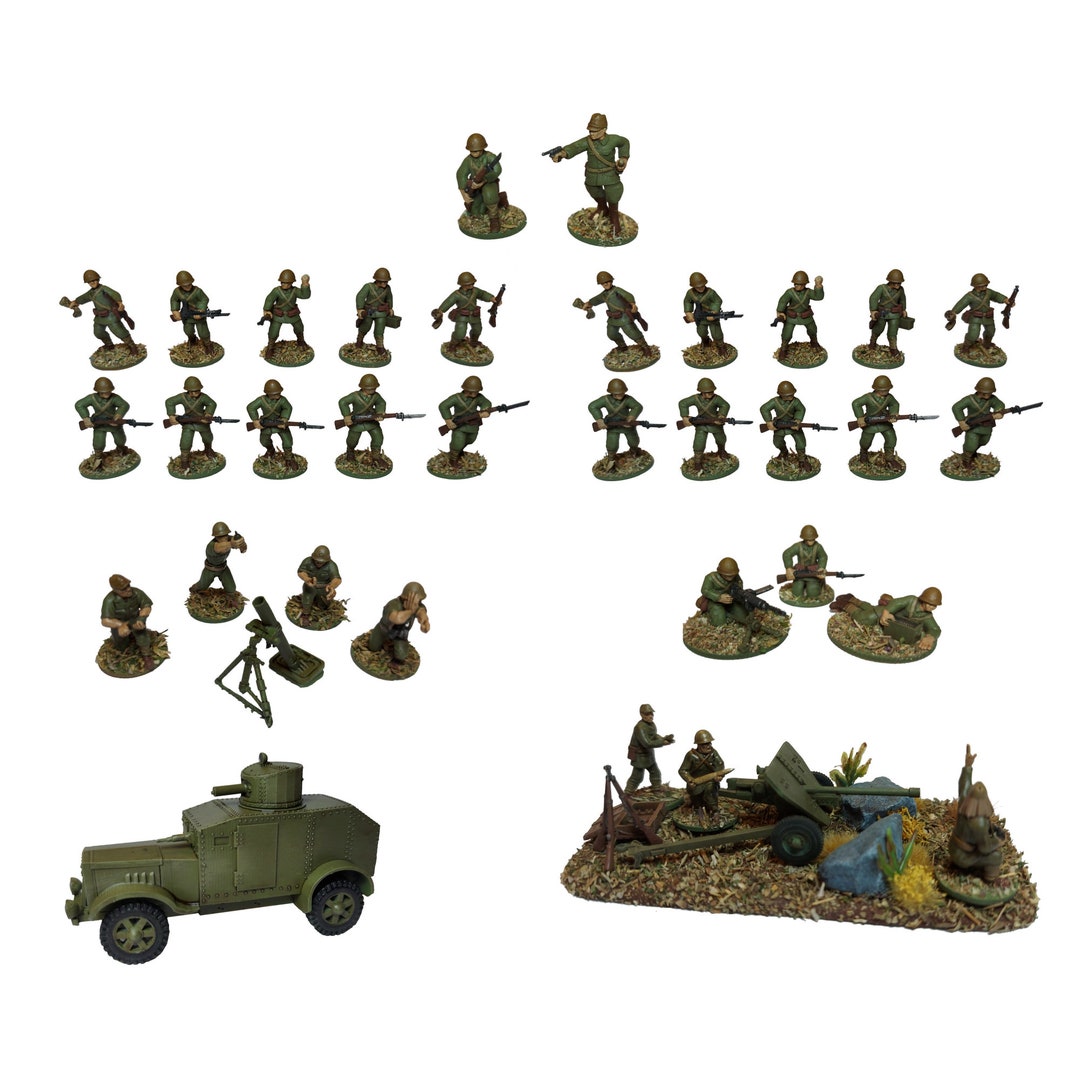 Japanese IJA Infantry Platoon, World War Two, 28mm/20mm 1/56, 1/72 3D ...