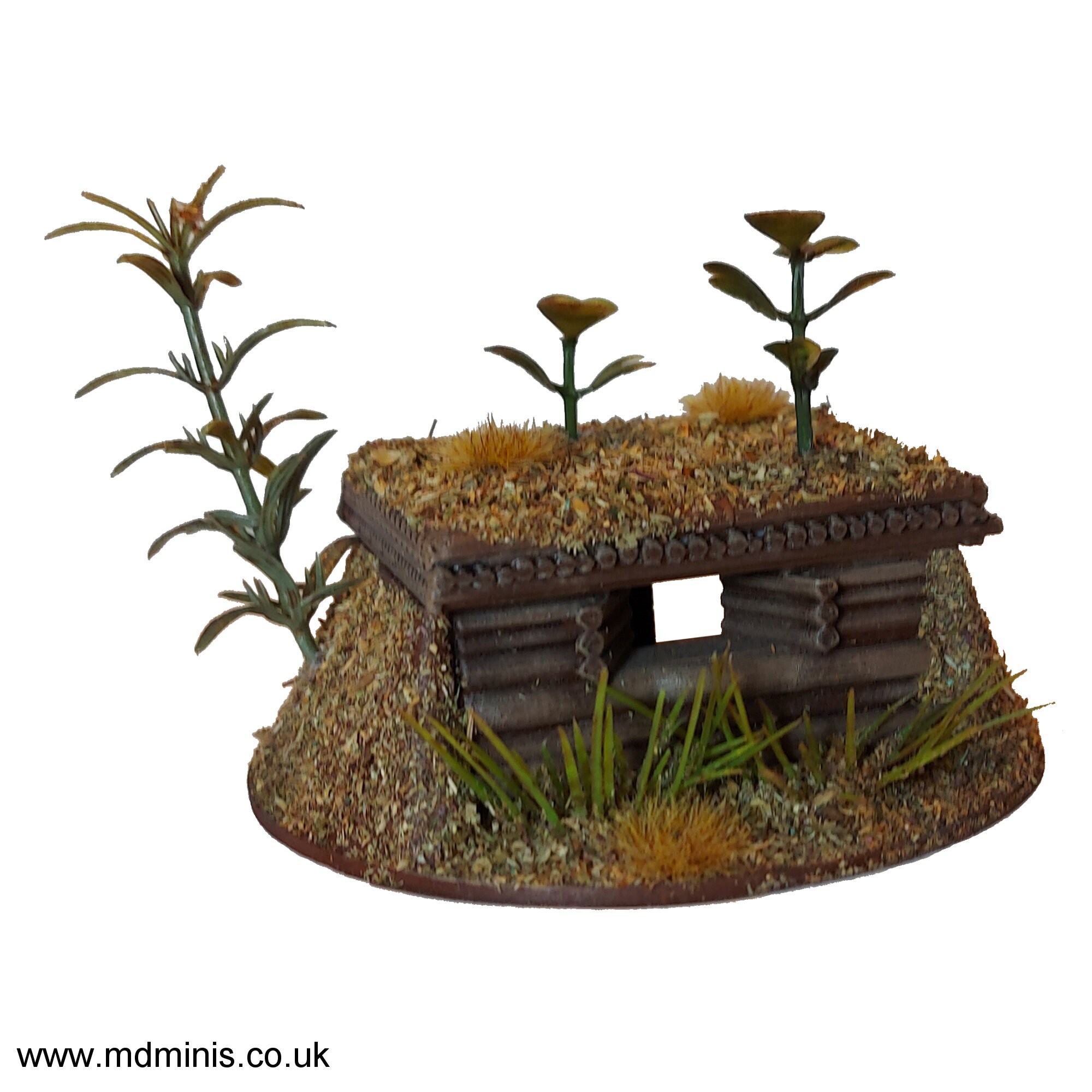 Log Bunker small, World War Two, 28mm/20mm/15mm 1/56, 1/72, 1/100 3D ...