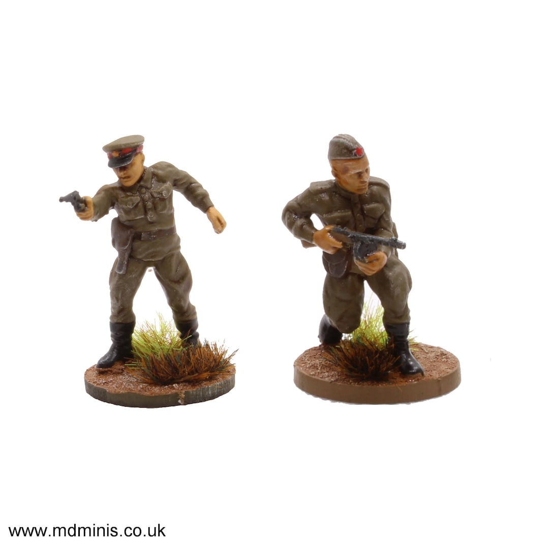 Soviet Commissar Team, World War Two, 28mm/20mm 1/56, 1/72 3D Resin ...
