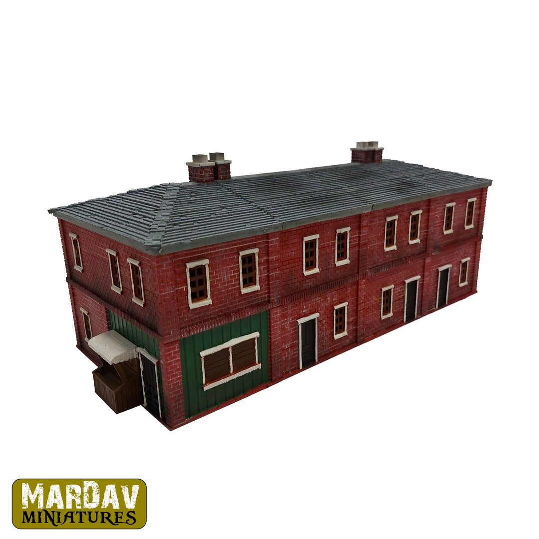 Terraced Street, World War Two, 28mm/20mm/15mm 1/56, 1/72, 1/100 3D ...
