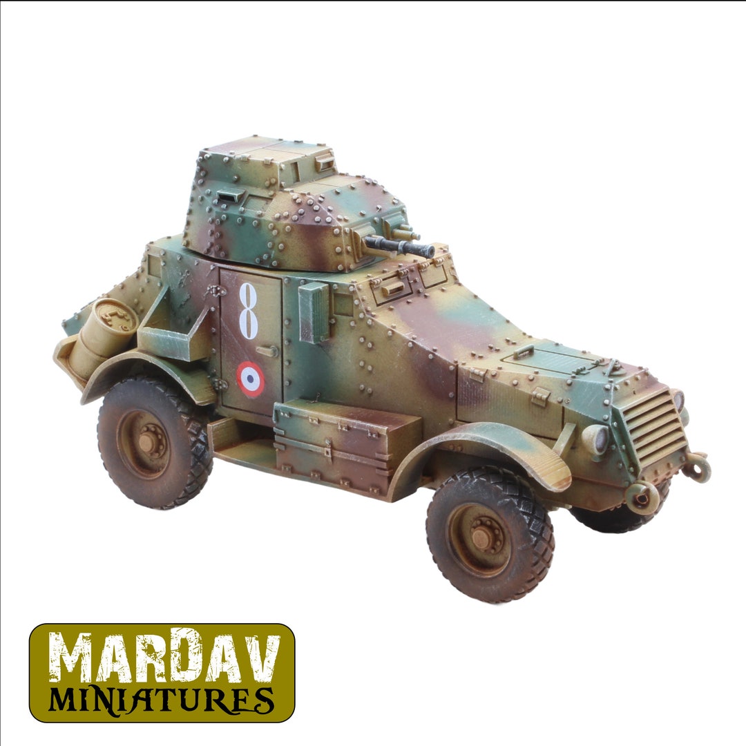 French Panhard 165/175 Armoured Car, World War Two, 28mm/20mm/15mm 1/56 ...