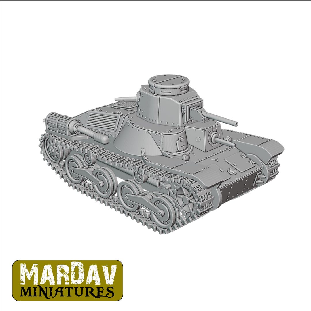 Type 95 Ha-go Light Tank (japanese) - Etsy