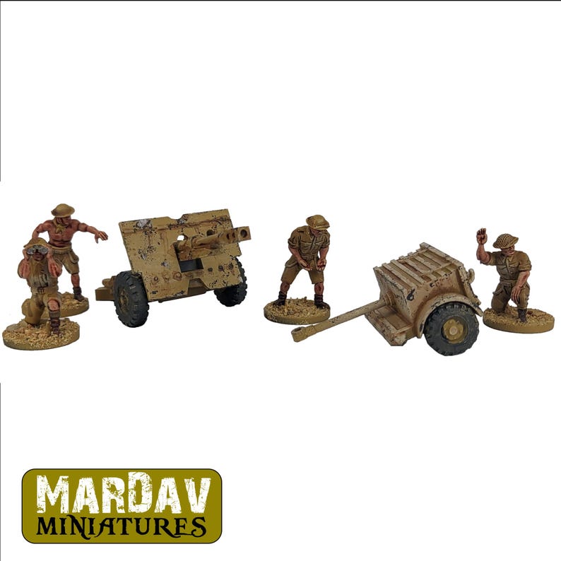 25pdr Howitzer - 8th Army Crew (british) - Etsy