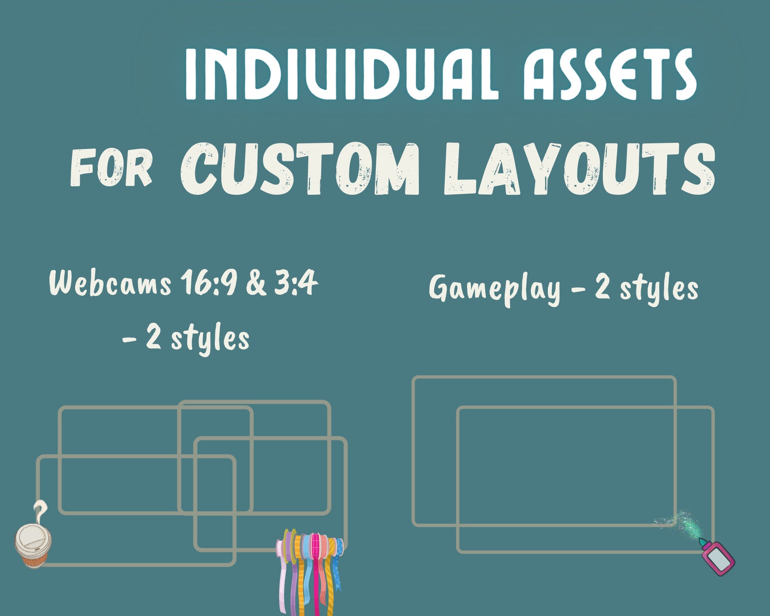 Animated Twitch Overlay Package Artist/crafting Theme | Etsy Canada
