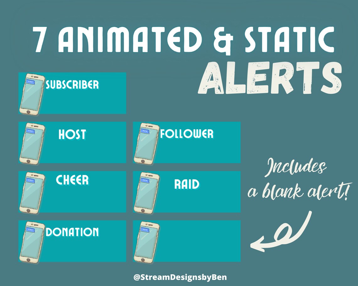 Animated Twitch Overlay Package Artist/crafting Theme - Etsy Canada