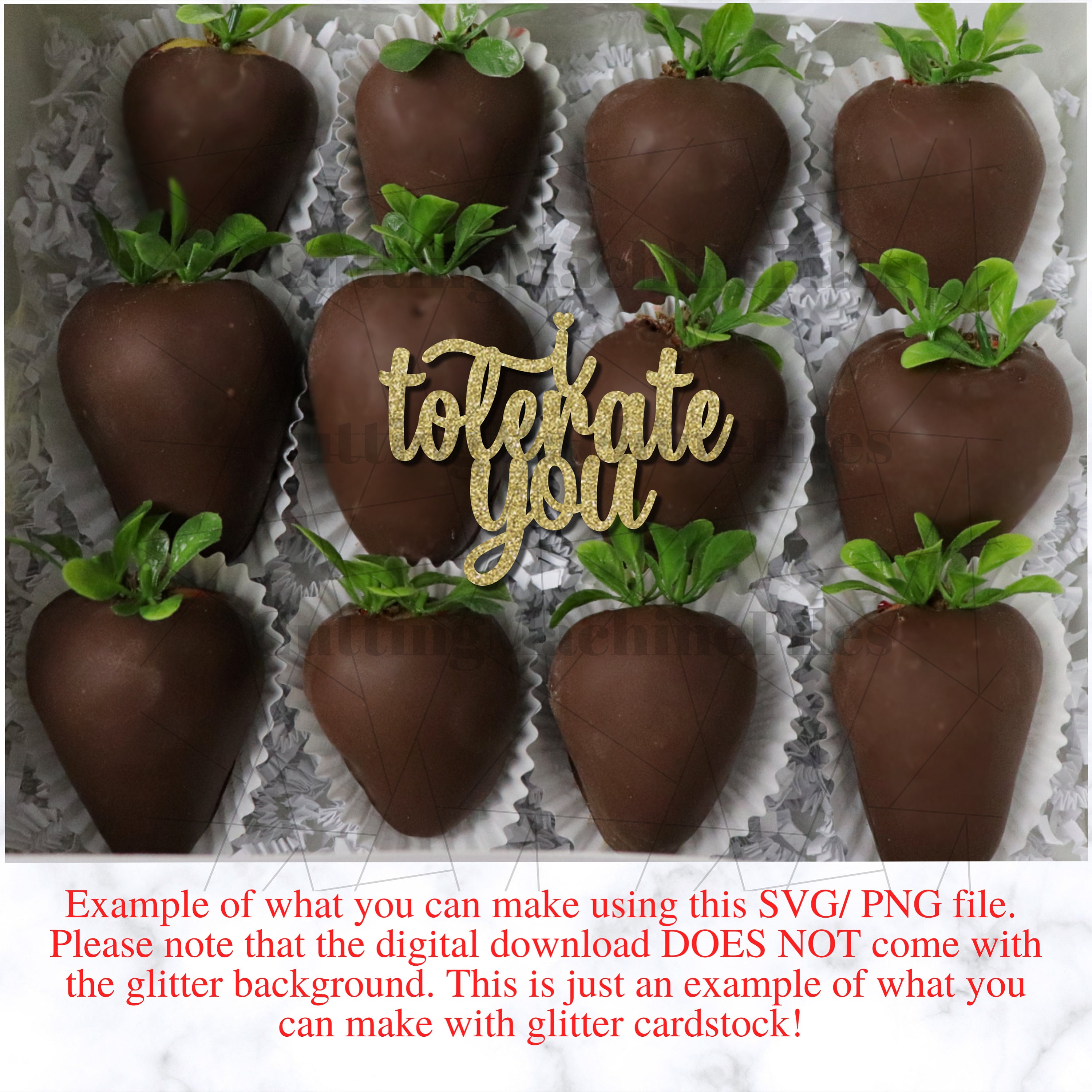 Te tolero Svg, San Valentín SVG / PNG, Strawberry Topper Svg, Funny ...