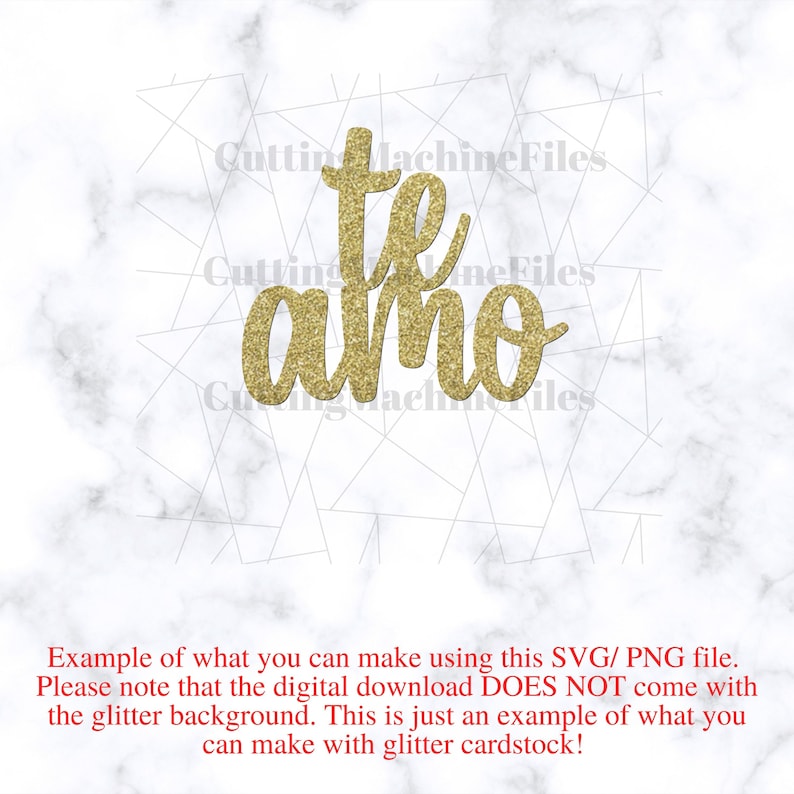 Te Amo Svg, I Love You in Spanish Svg, Valentine SVG/PNG, Valentine's ...